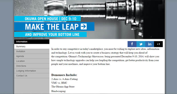 Okuma hosts 'Make the Leap' tech showcase - Aerospace Manufacturing and ...