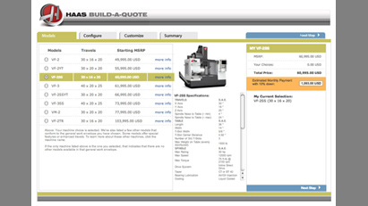 Haas Introduces Build-A-Quote - Aerospace Manufacturing and Design