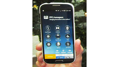 PPG Aero mobile app - Aerospace Manufacturing and Design