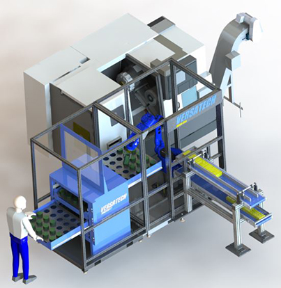 VersaCELL Robotic Machine Tending Cell - Aerospace Manufacturing and Design