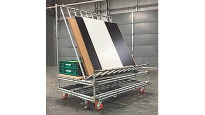 Angled small batch cart - Aerospace Manufacturing and Design