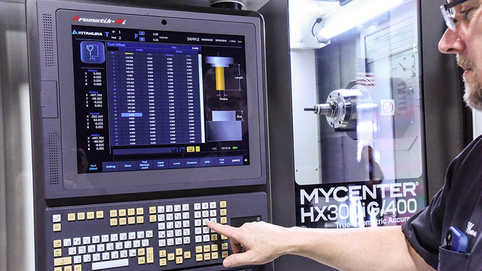 Kitamura's easy-to-use CNC control with redesigned graphical interface ...